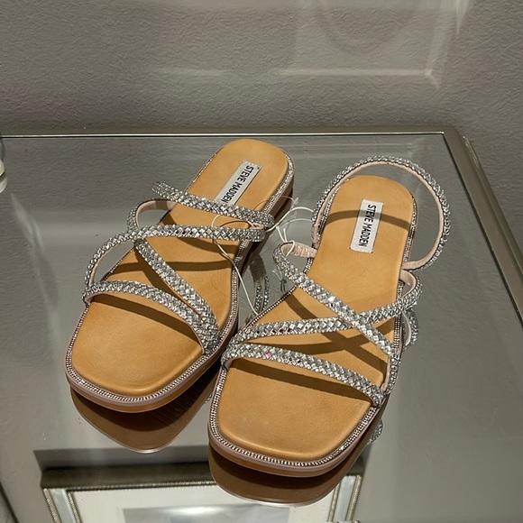 Steve Madden | Shoes | New Steve Madden Rhinestone Spice Sandals | Poshmark